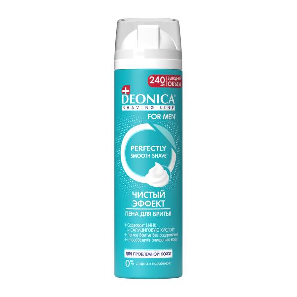 Мужская пена для бритья Чистый эффект Deonica 240мл