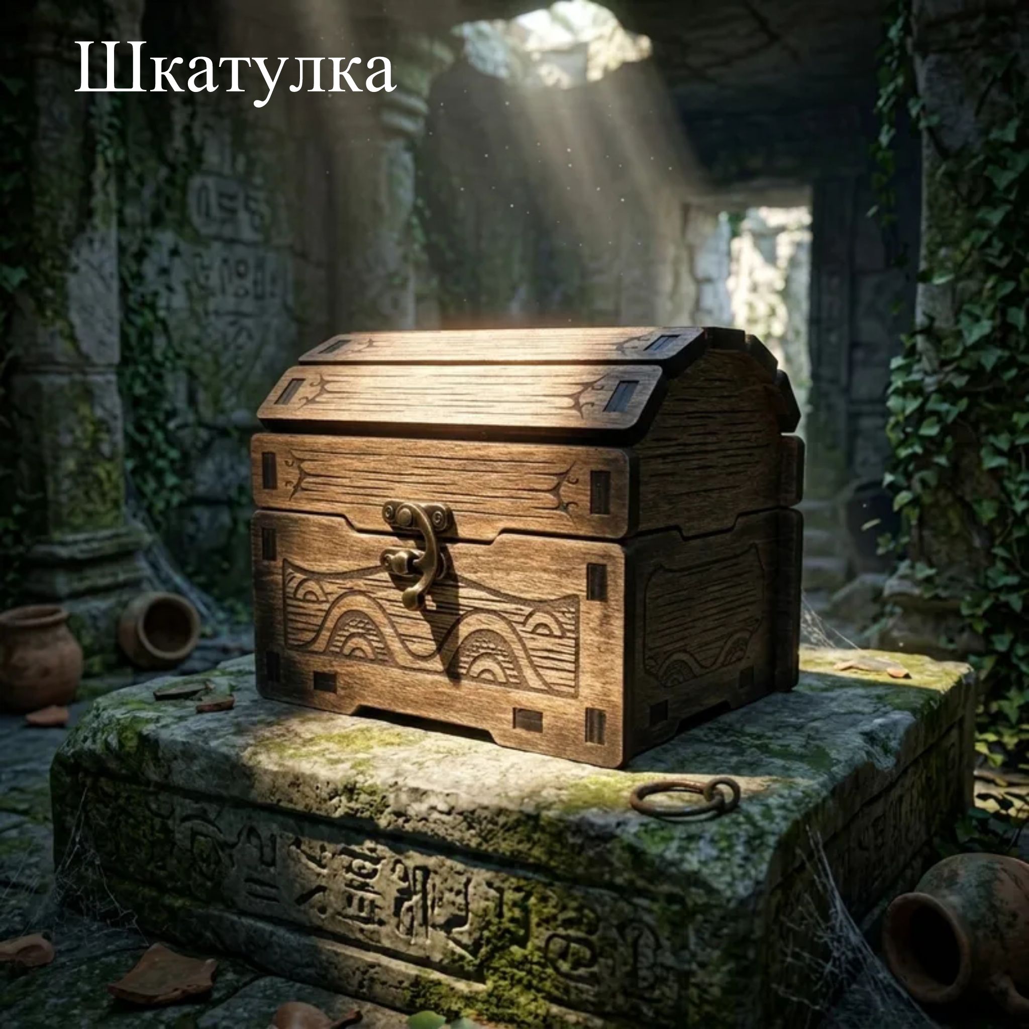 Шкатулка деревянная