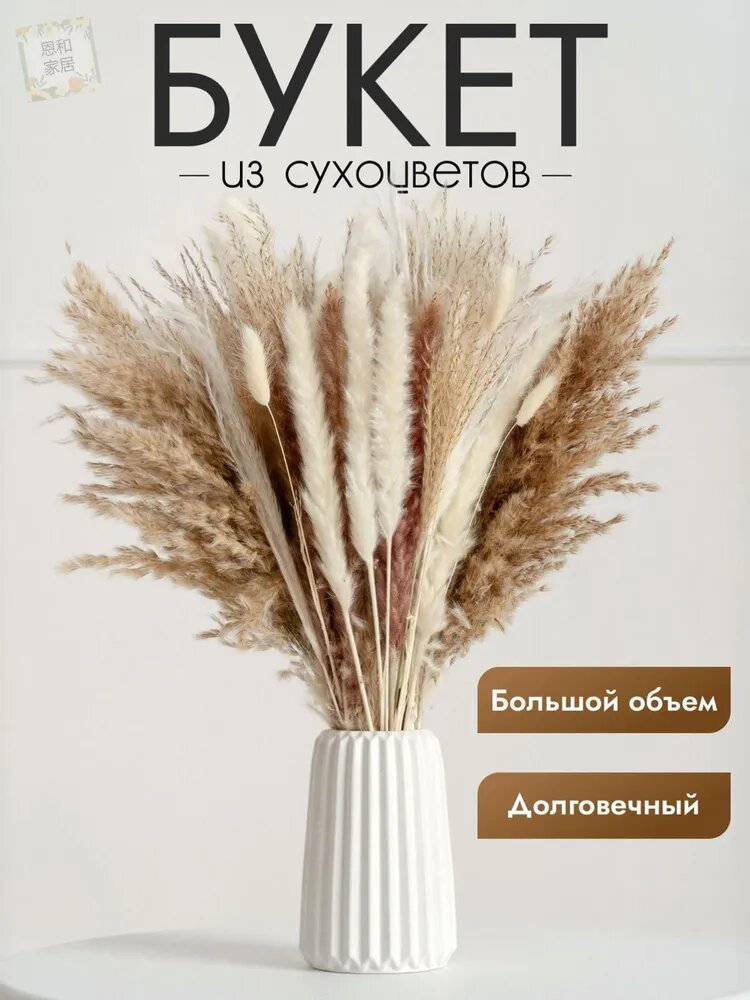 Сухоцветы Лимониум, Лагурус, 41 см, 186 гр, 1 шт