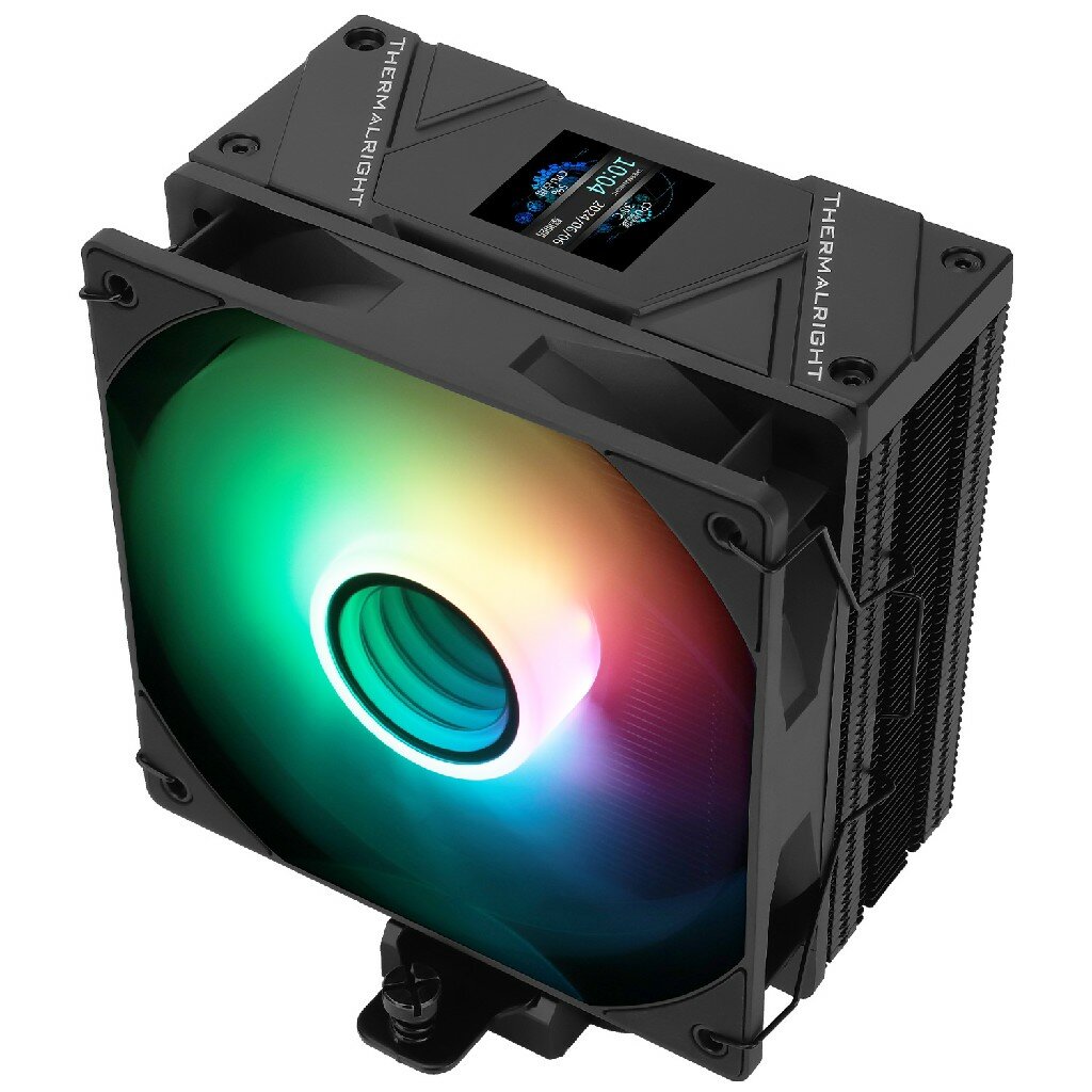 Кулер для процессора Thermalright Assassin Spirit 120 Vision ARGB Black LGA115X/1200/1700/1851 (120mm ARGB PWM Fan, 4 тепл. трубок 6мм) / TRAS120VAB