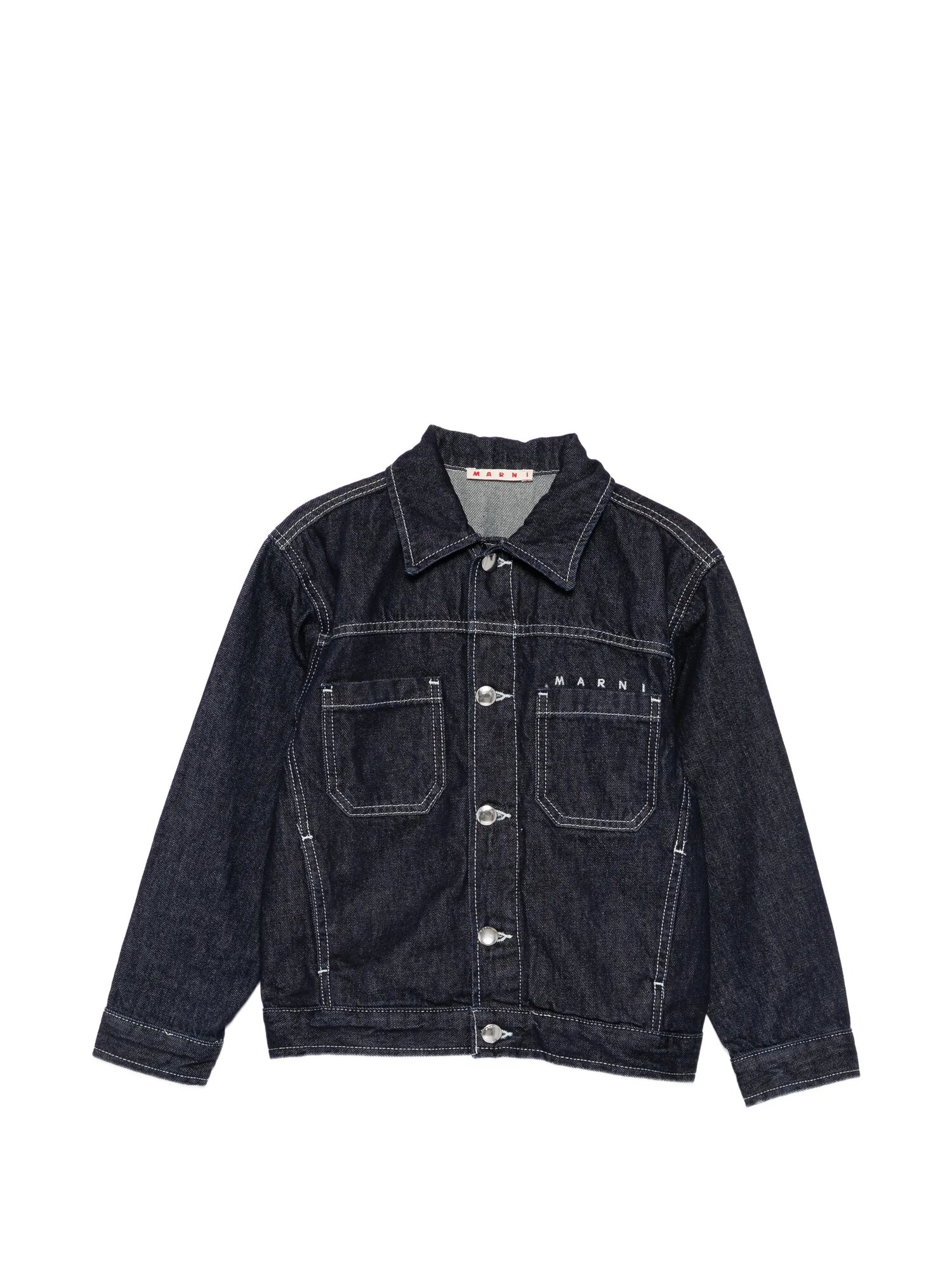 Куртка Logo-embroidered denim jacket