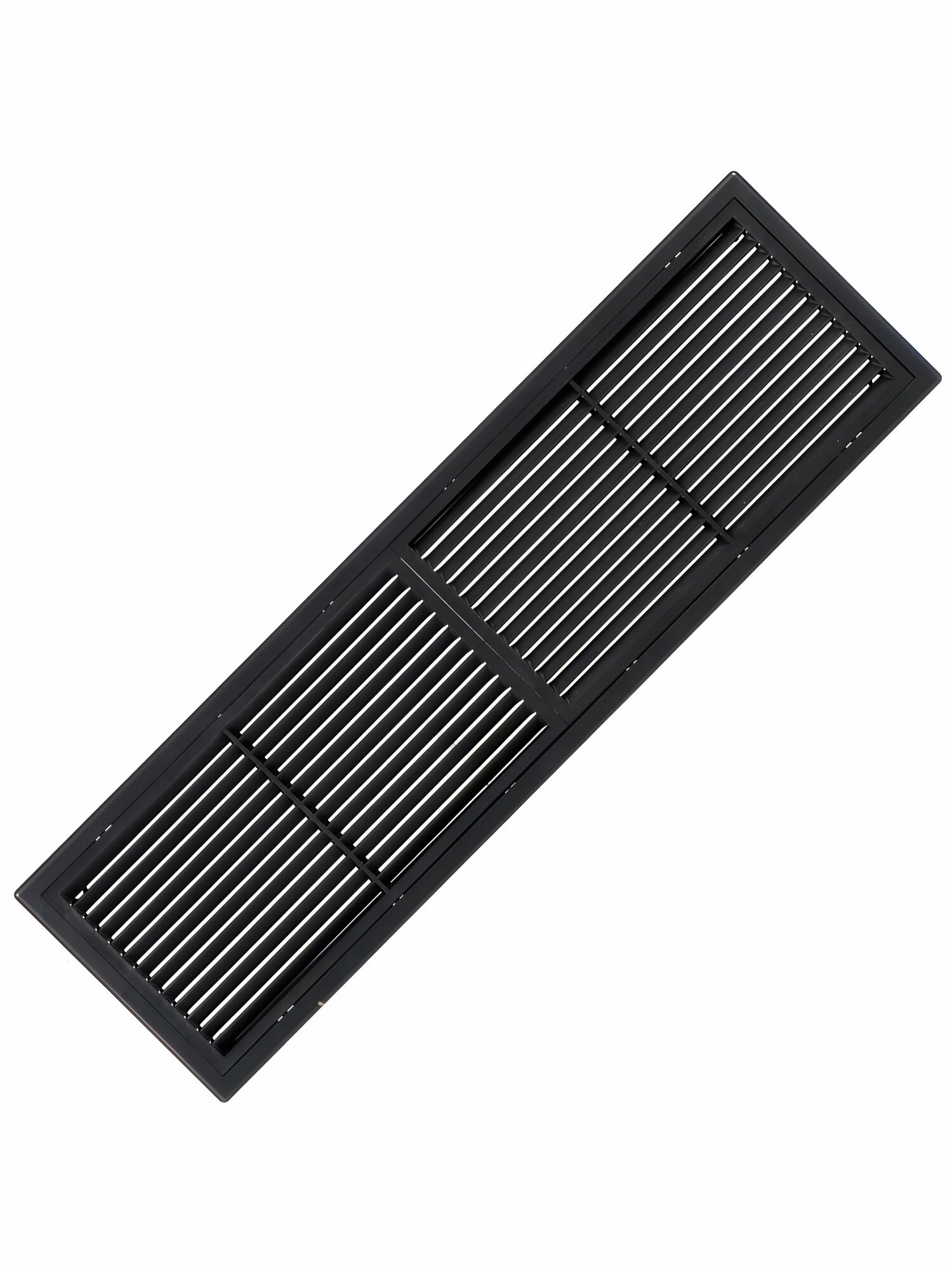 Решетка вентиляционная Viento 450х130 мм, переточная, пластиковая, цвет графит, серия ВР, артикул 4513ВР-графит