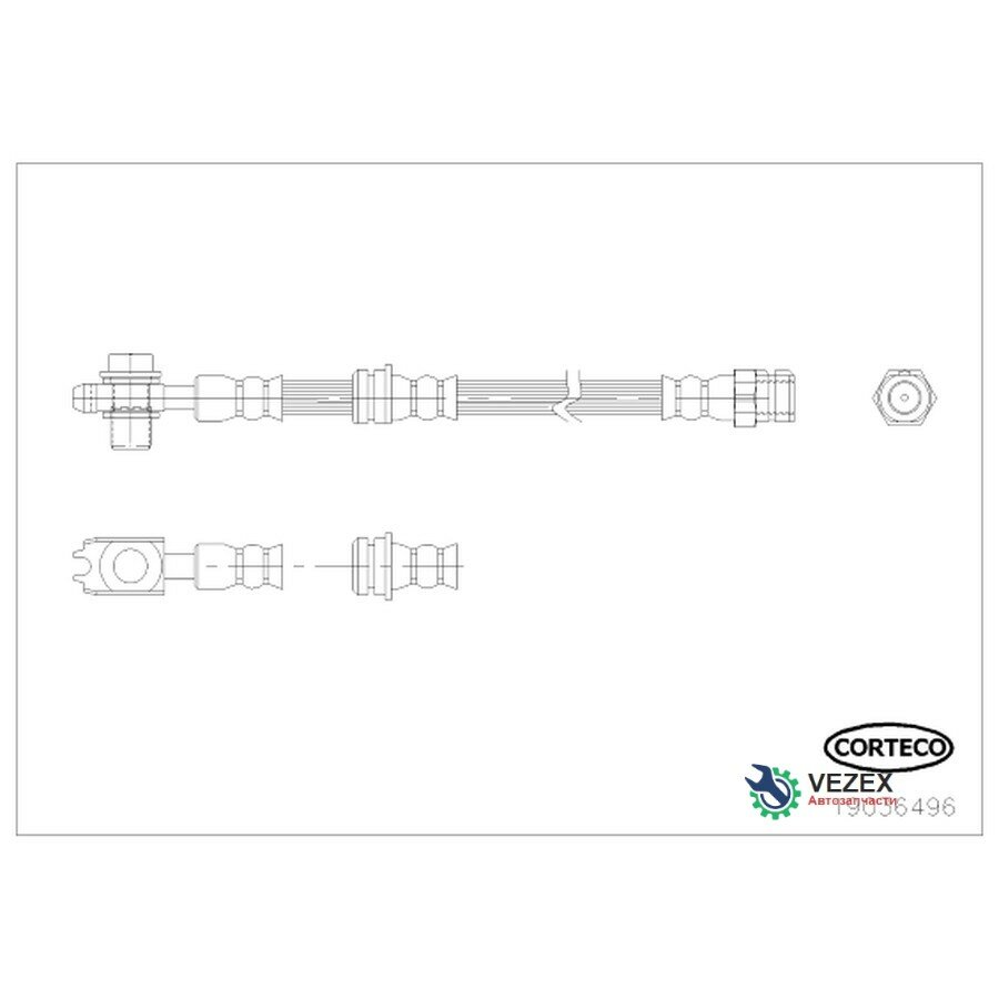 CORTECO 19036496 Шланг тормозной