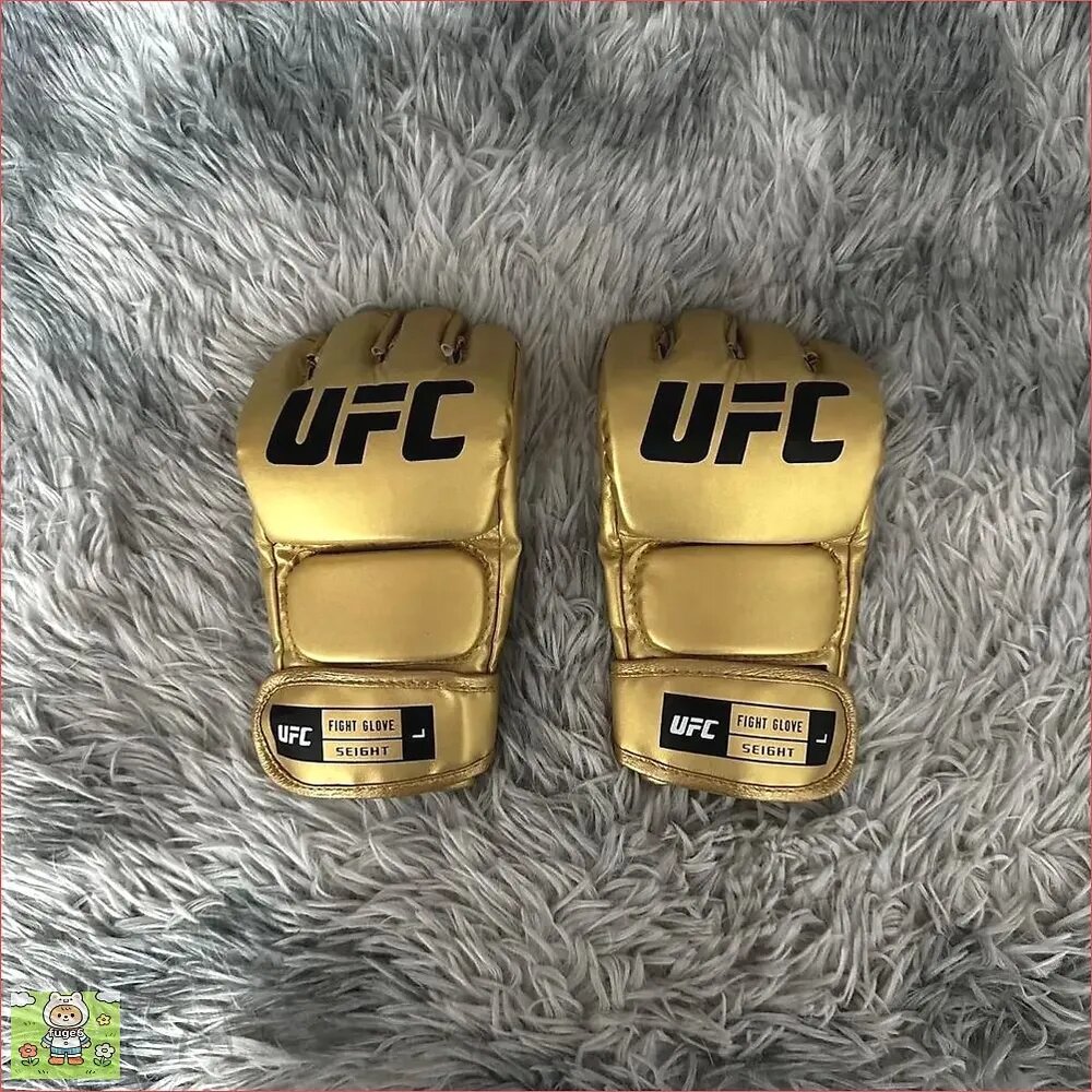 UFC золотые боксерские перчатки для тайского бокса, размер M, тренировочные