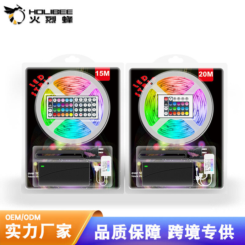 15M 180LED RGB Гибкая Светодиодная Лента с Контроллером и Блоком Питания, Водонепроницаемая IP65, Розетка EU, Упаковка