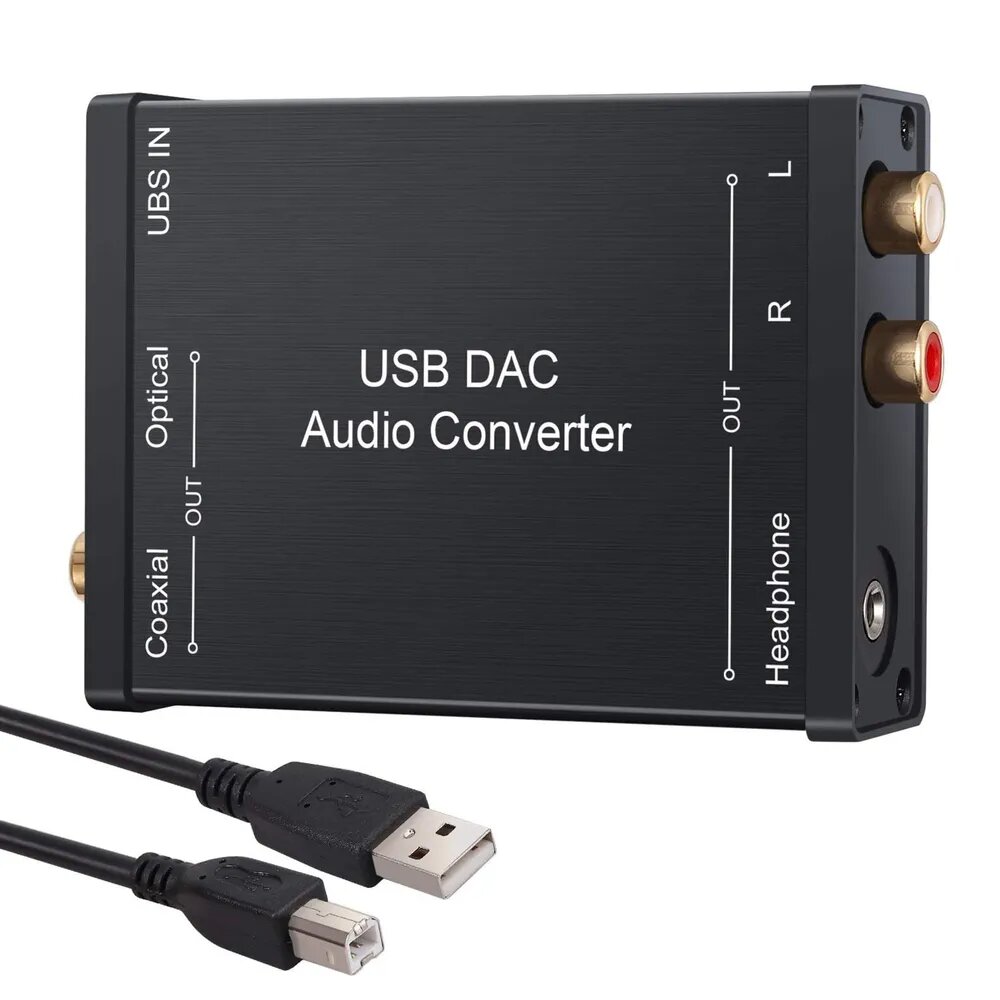 Коаксиальный преобразователь USB в SPDIF и разъем для наушников 3,5 мм Оптический аудиоадаптер PCM