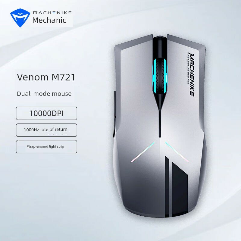 Беспроводная игровая мышь MACHENIKE M7 для киберспорта, перезаряжаемая, для ноутбука M721 Двойной режим-10000 точек на