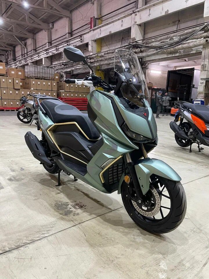 Скутер VMC Т-16 TY300T-2E TR3000 ( цвет хаки ) арт 25494 С ПТС скутер В заводской упаковке ( требует финальной сборки )