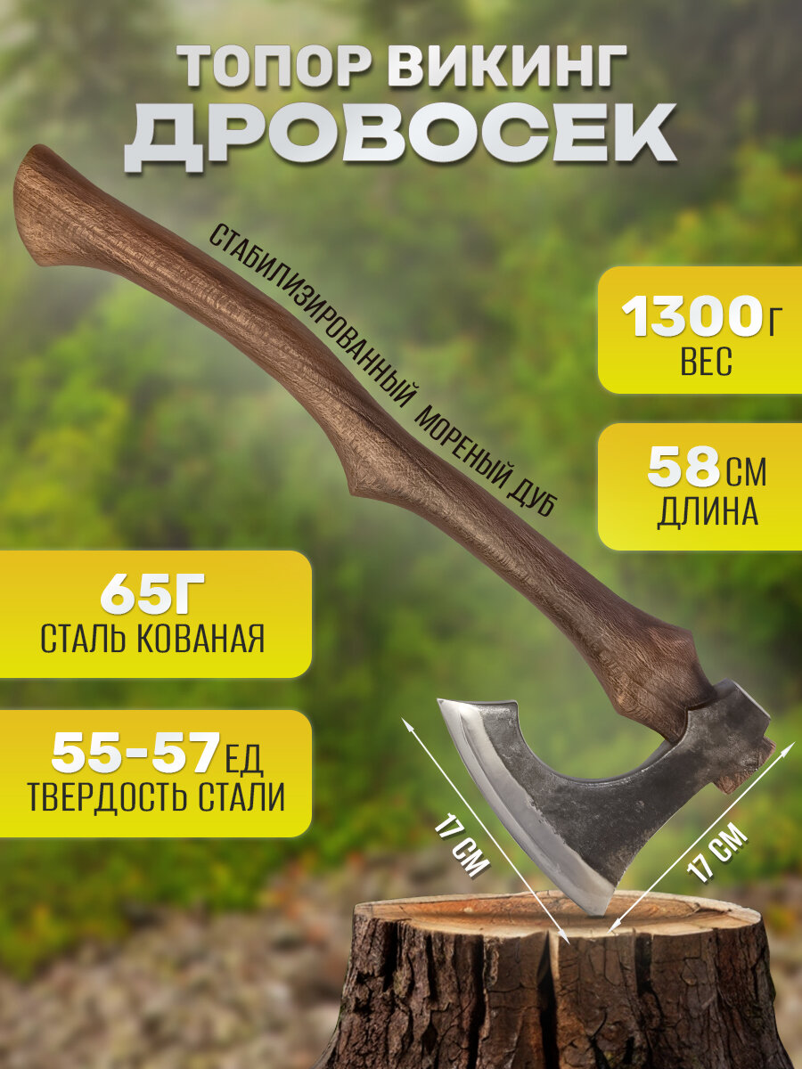 Топор кованый викинг Дровосек
