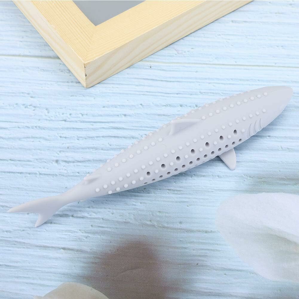 Игрушка для чистки кошачьих зубов: многоразовая силиконовая жевательная палочка в форме рыбки с кошачьей мятой, массажер для здоровья зубов / интерактивная игрушка для снятия скуки