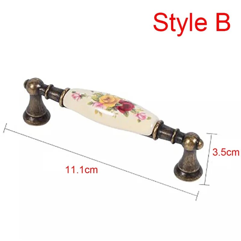 Винтажные ручки для шкафа, Style B, 11.1x3.5 см
