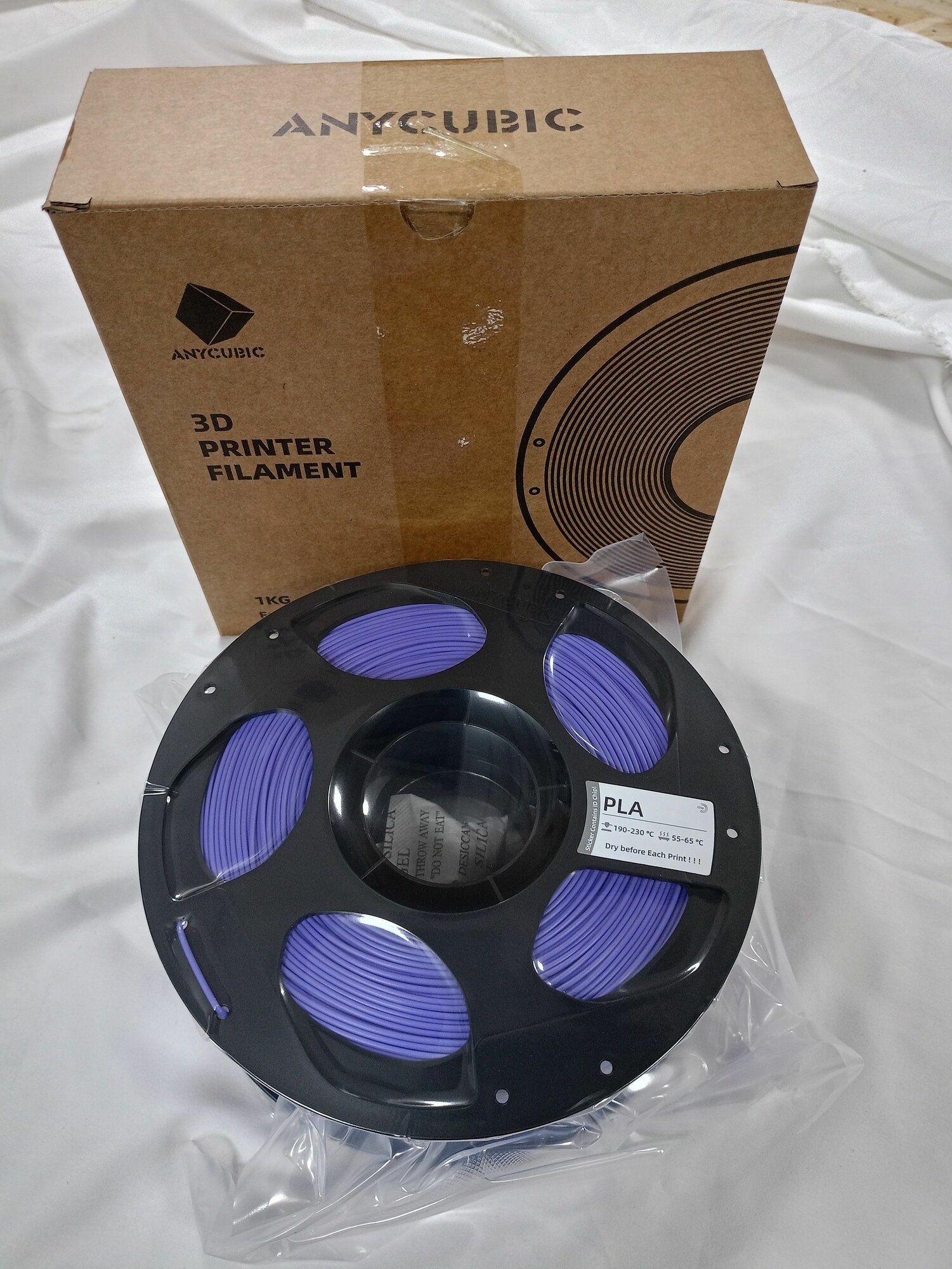Филамент Anycubic PLA пластик для 3D принтера - фиолетовый (purple) 1кг (1.75мм)