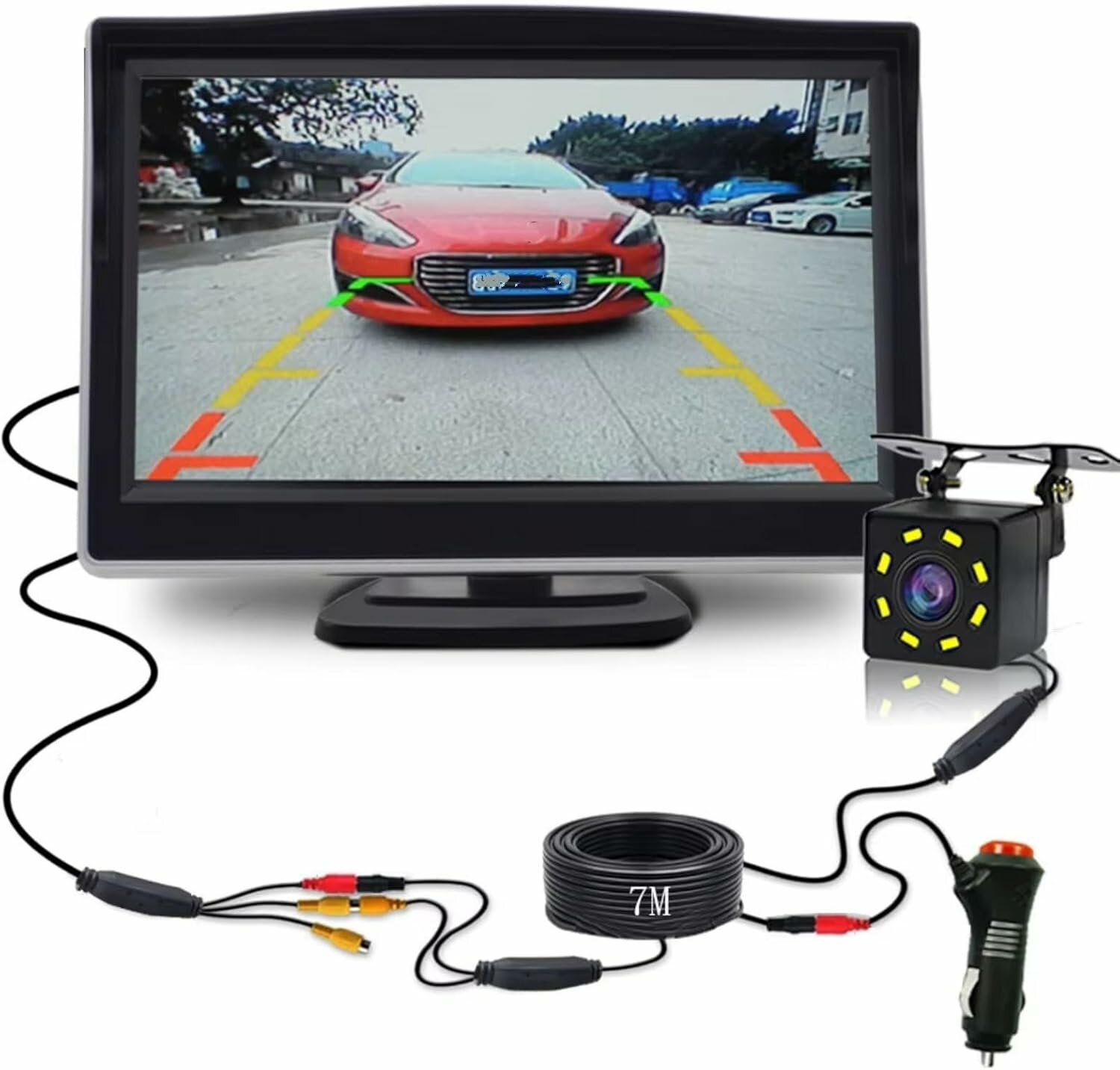 Автомобильная камера заднего вида Простое использование 4,3-дюймовая 5-дюймовая автомобильная камера заднего вида с