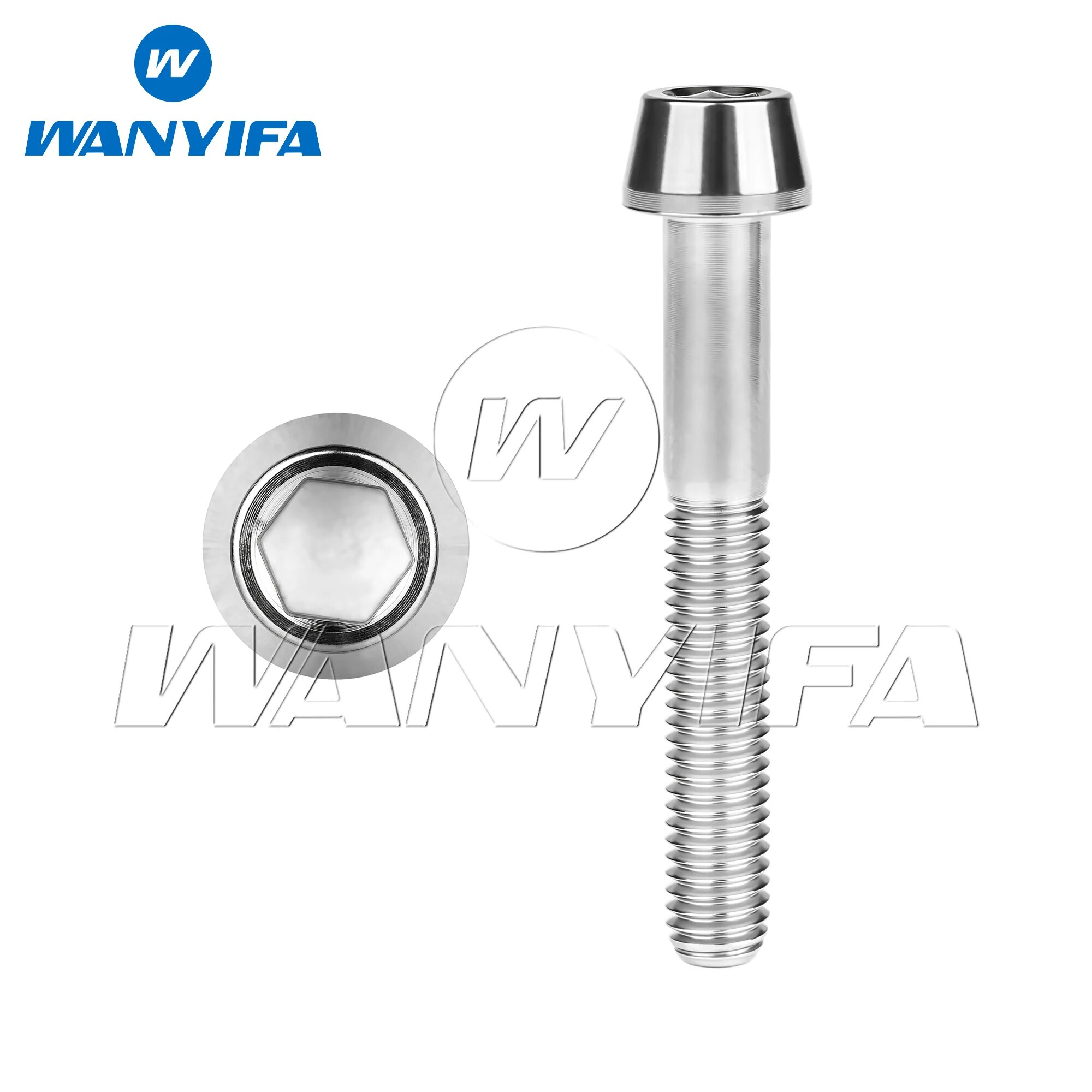 Титановые болты Wanyifa M5x9 16-60 мм Titanium, 55mm