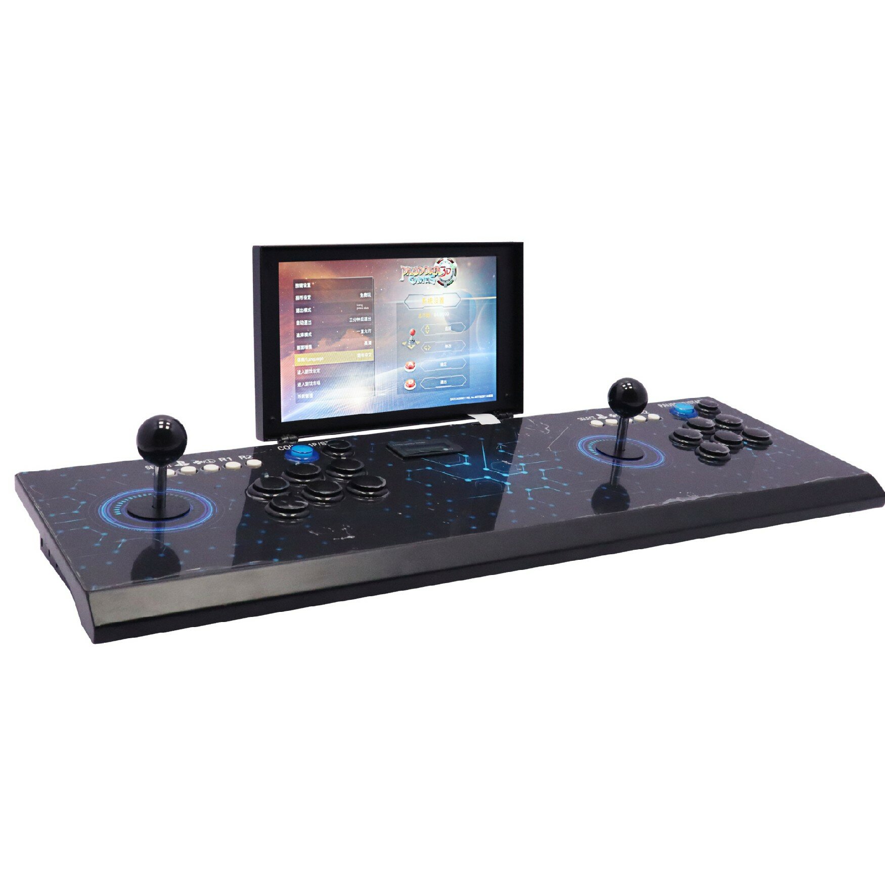 3D Moon Box ретро игровая консоль с 10-дюймовым экраном, режимом для двух игроков, 64 ГБ памяти и классическим