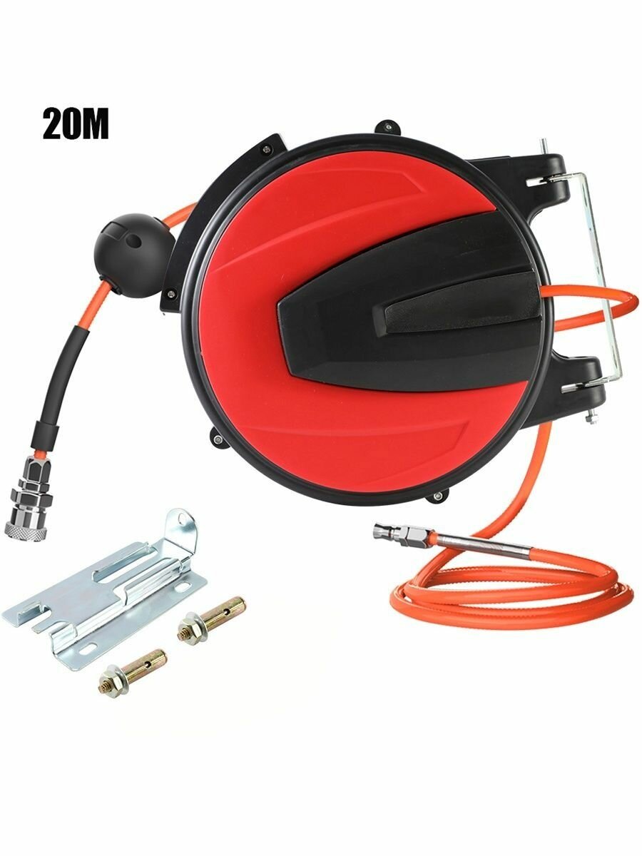 Катушка для шланга воздушного компрессора с автоматическим выдвижным закрытым 3/8 дюйма 50 футов гибридного пневматического шланга