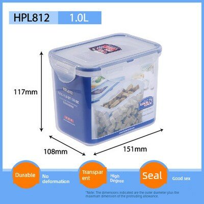 Контейнер для еды Lock&Lock "WH-HPL818S003", пищевой полипропилен, прозрачный, 1 л