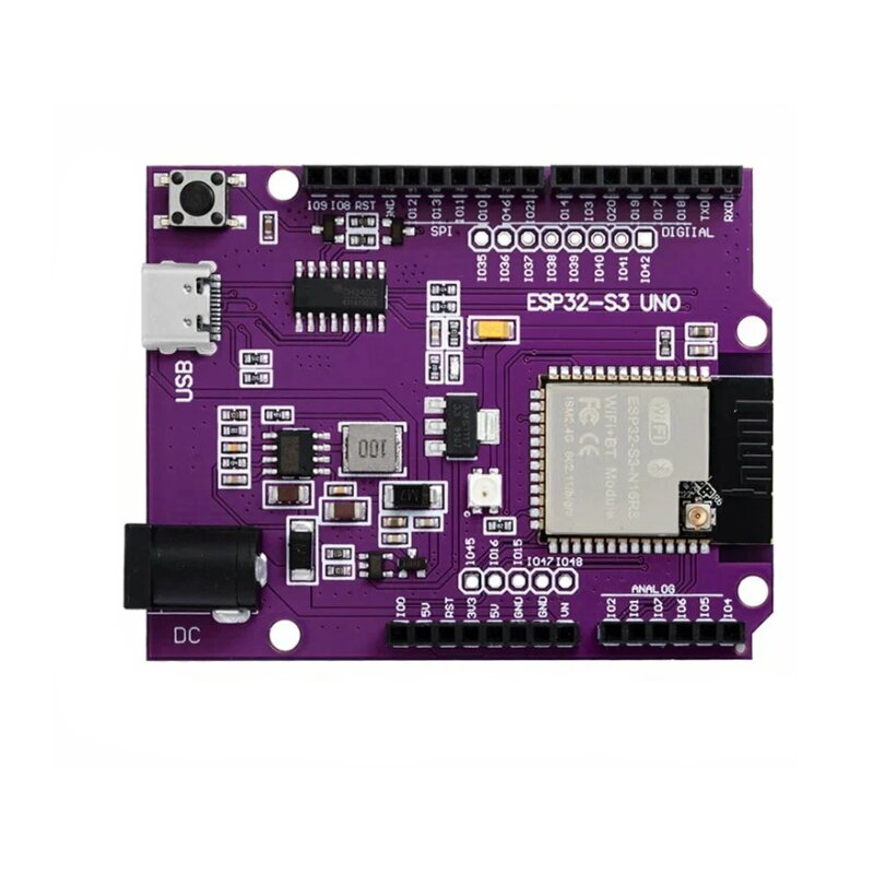 Плата ESP32-S3-DevKitC (N16R8) в форм-факторе UNO