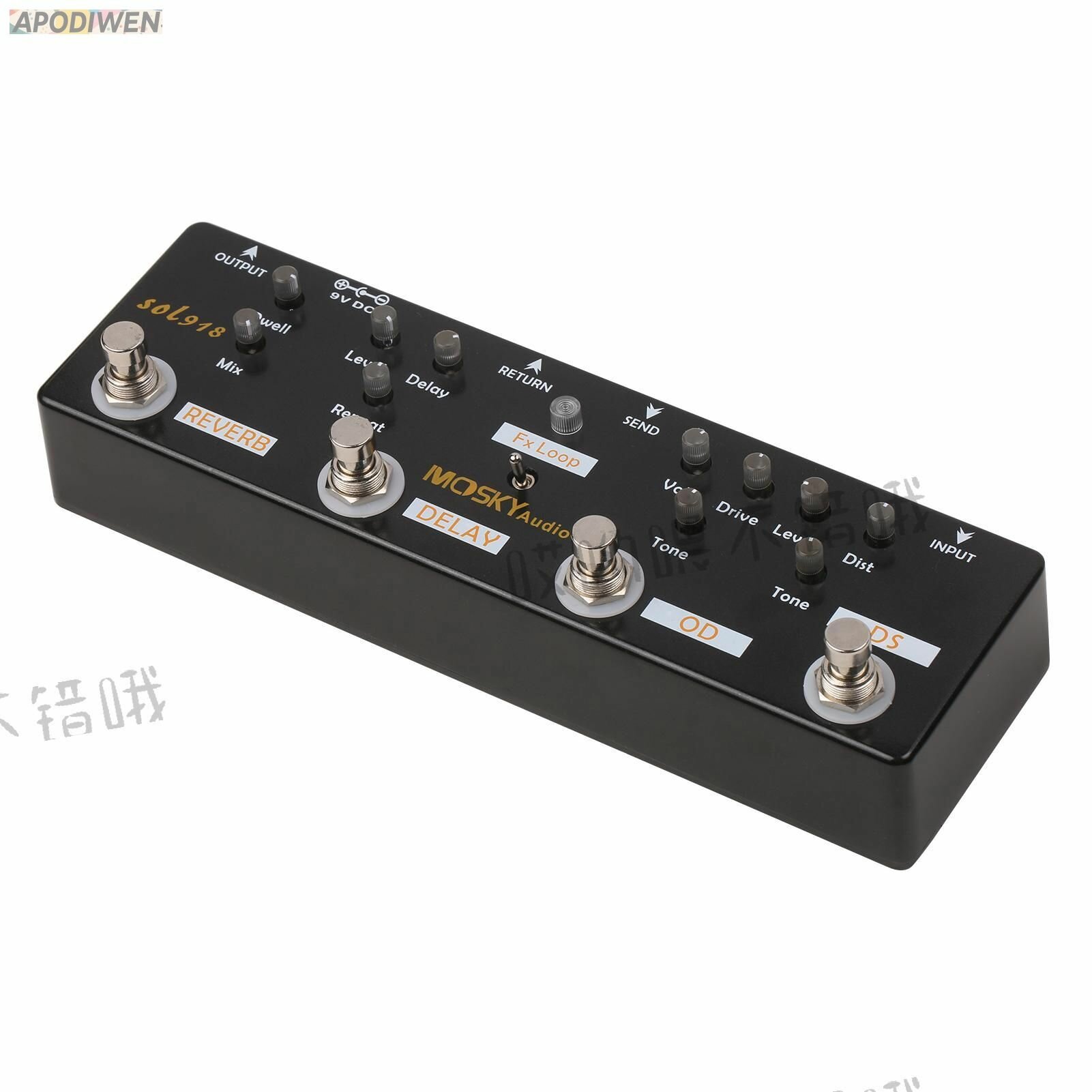 MOSKY Audio SOL918 5-в-1 Мультиэффект-педаль Комбинированная педаль эффектов,