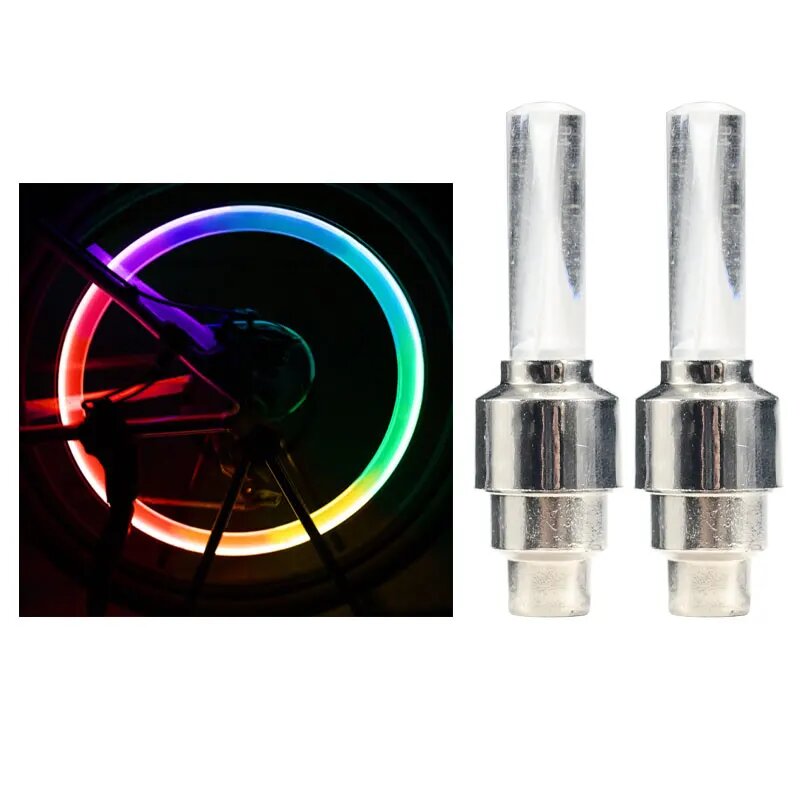 2 шт. Неоновые колпачки клапанов для шин RGB