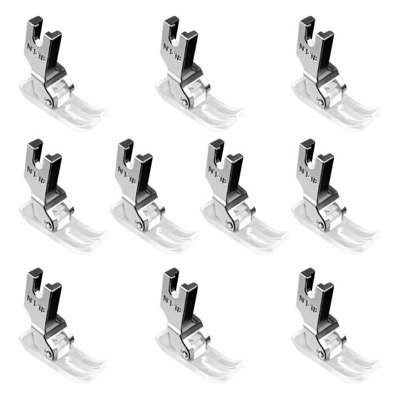 10ШТ Прижимные Ножки Швейной Машины Прозрачная Пластиковая Прижимная Лапка Простая Установка Аксессуары для Швейных Машин для Сшивания