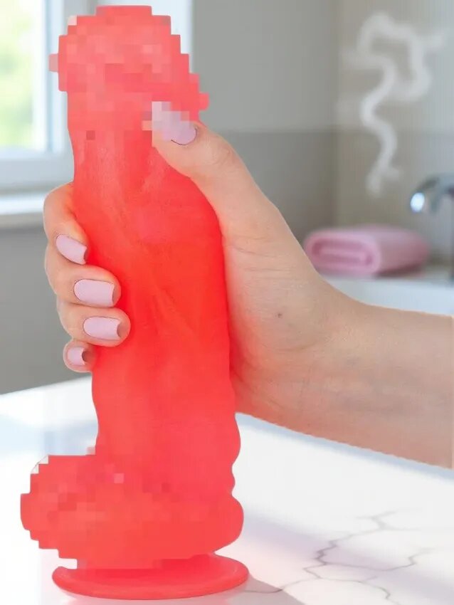 LOVETOY (А-Полимер) Фаллоимитатор ПВХ, 215500, D: 4.9 см, длина: 20.5 см, розовый