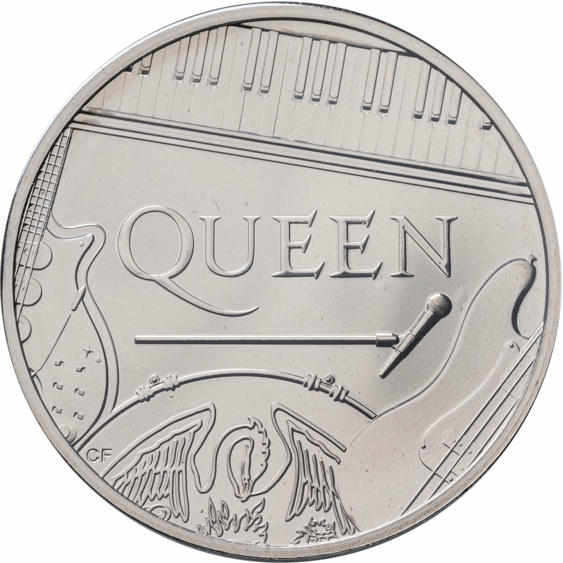 Великобритания 5 фунтов 2020 "Легенды музыки - Рок-группа "QUEEN" - Kind of magic" в буклете, Мельхиор медь-никель, в сохранности BUNC