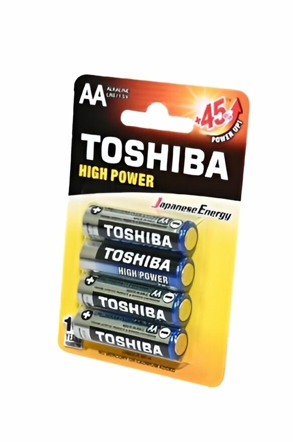 Батарейки 4шт пальчиковые/AA/LR6 TOSHIBA HIGH POWER LR6GCP