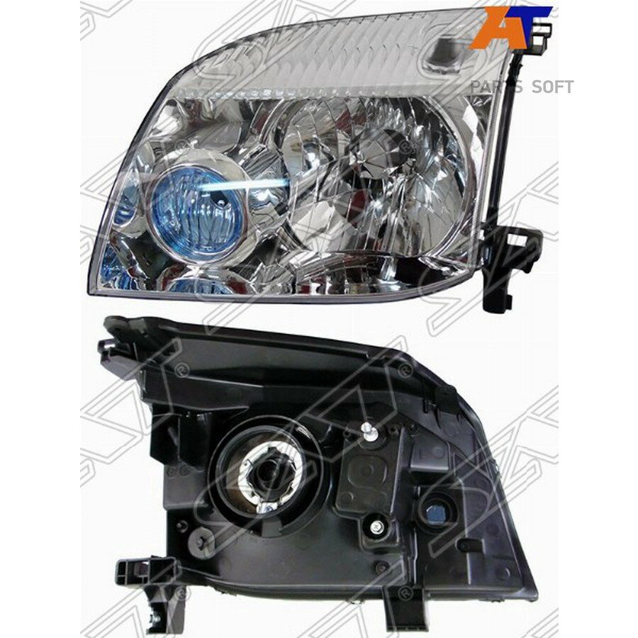 Фара Nissan X-Trail 00-07 (Слева/ Галоген/ Ручная регулировка) SAT ST-215-11A4L-LD-E1 | цена за 1 шт