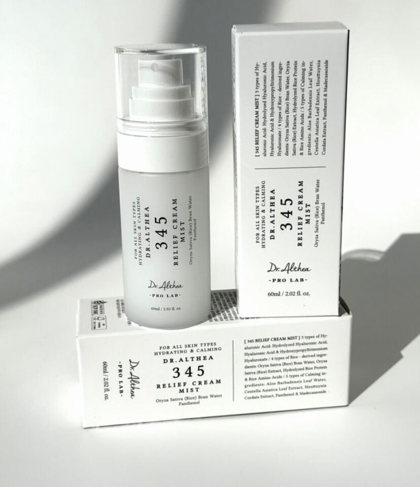 Успокаивающий мист с гидролатом риса и пантенолом Dr. Althea 345 Relief Cream Mist 60 мл