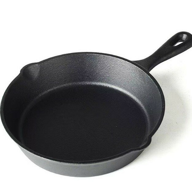 Чугунная сковорода, маленькая сковорода для жарки, сковорода с плоским дном и антипригарным покрытием, домашняя сковорода для жарки яиц, большая чугунная сковорода, набор антипригарной посуды для индукционной плиты, вок.