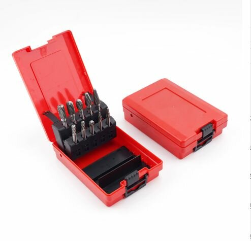 Набор борфрез твердосплавных из карбида вольфрама по металлу 10шт хвостовик 6мм