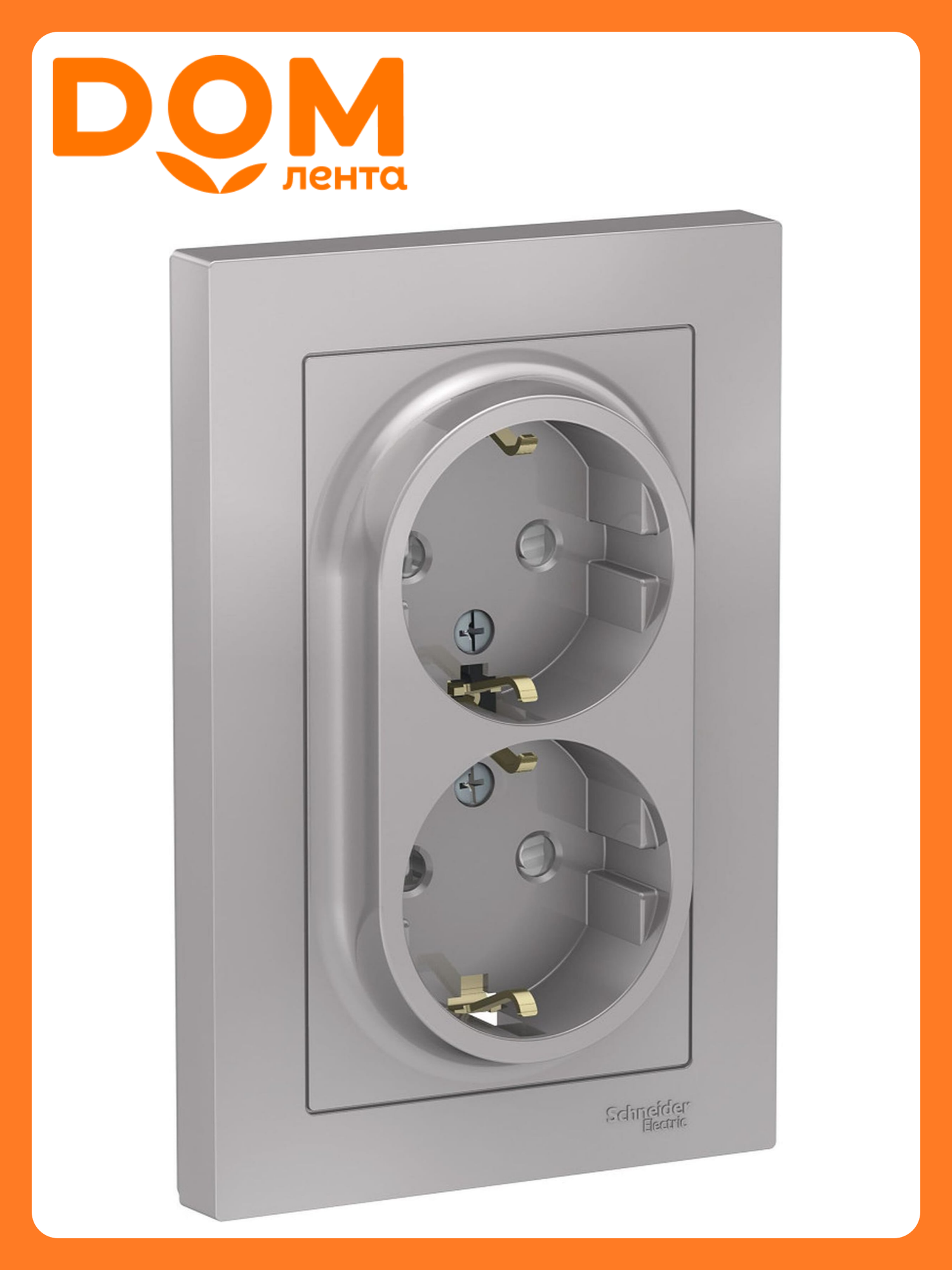 Розетка Schneider Electric AtlasDesign ATN000326, IP20, серебристая