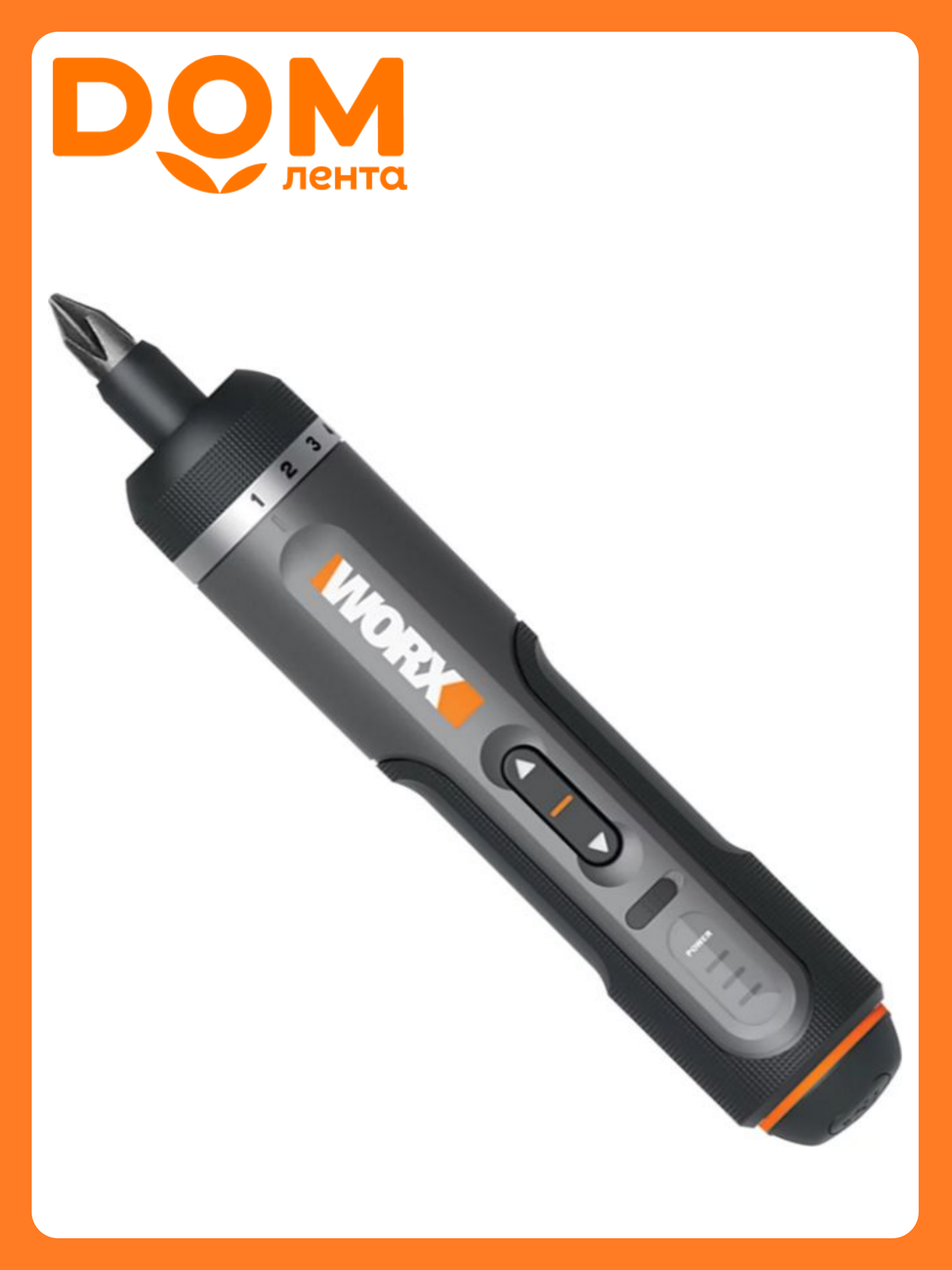 Отвертка аккумуляторная WORX WX242, Li-ion, 4 V, 2 Ah, встроенный аккумулятор, кейс, магнитное основание