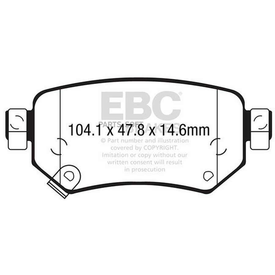 Накладки тормозные от официального дистрибьютора, EBC-BRAKES, артикул DP22287