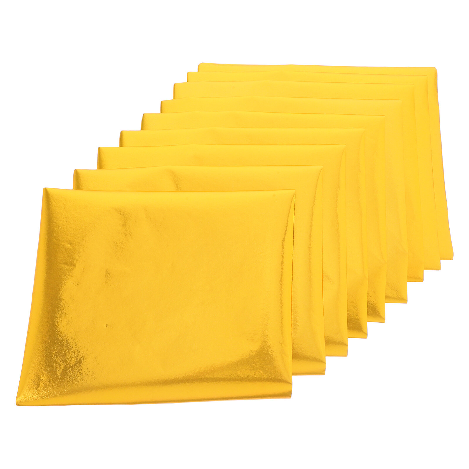 Большие обертки для шоколада, печенья и конфет, 100 шт, золотистое глянцевое покрытие, 19x16 см.