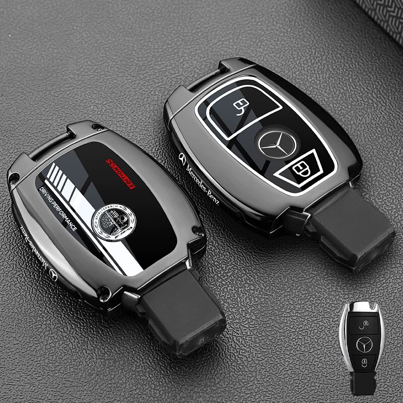 Ключевой брелок Mercedes AMG одинарная оболочка, матовый серый цвет, подходит для моделей серии C