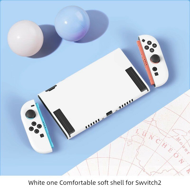 Чехол для Switch 2 с совместимостью с основанием - Непромокаемый, тема Белый, идеально подходит для игр Nintendo