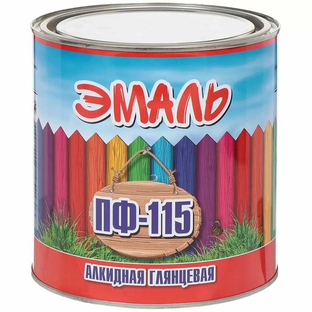 Эмаль Zabor ПФ-115 алкидная глянцевая черная 2.6 кг для металла и дерева, атмосферостойкая краска для наружных и внутренних работ.