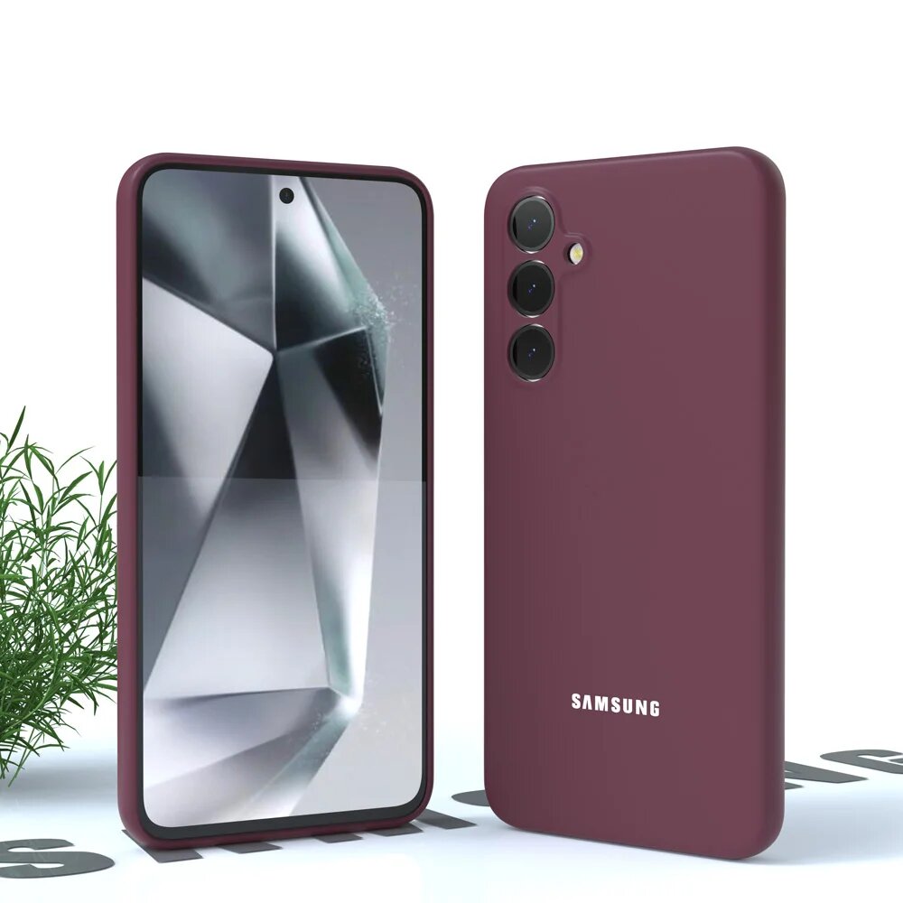 Чехол Samsung Galaxy S24 FE фиолетовый Burgundy, силикон