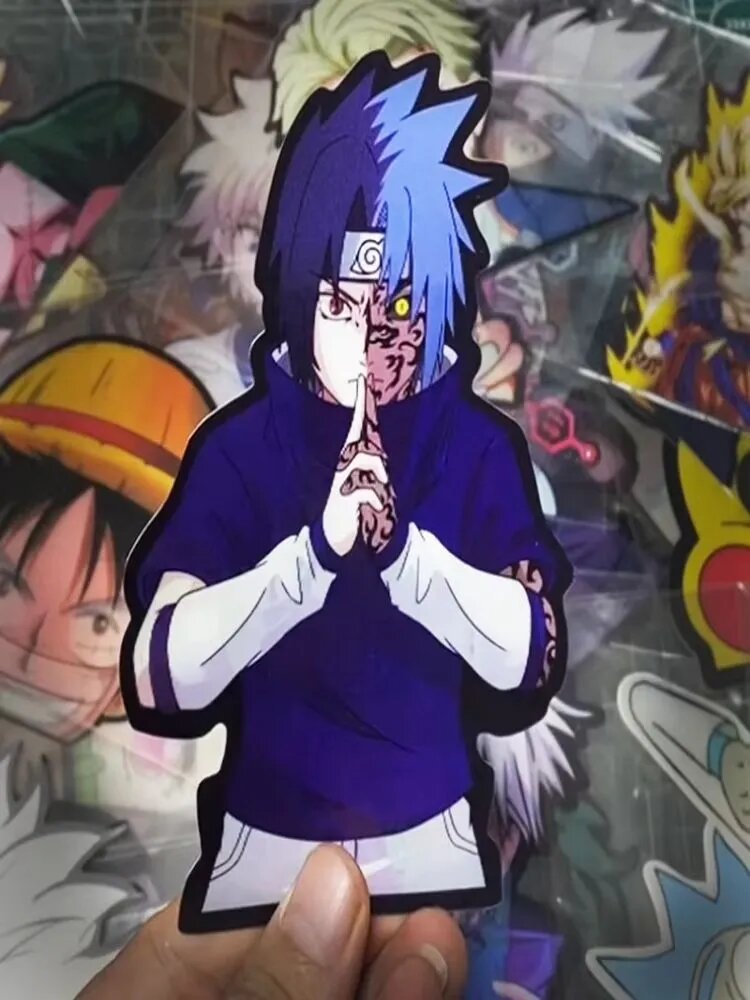 Наклейки 3D эффект Sasuke Uchiha из Naruto Motion Stickers