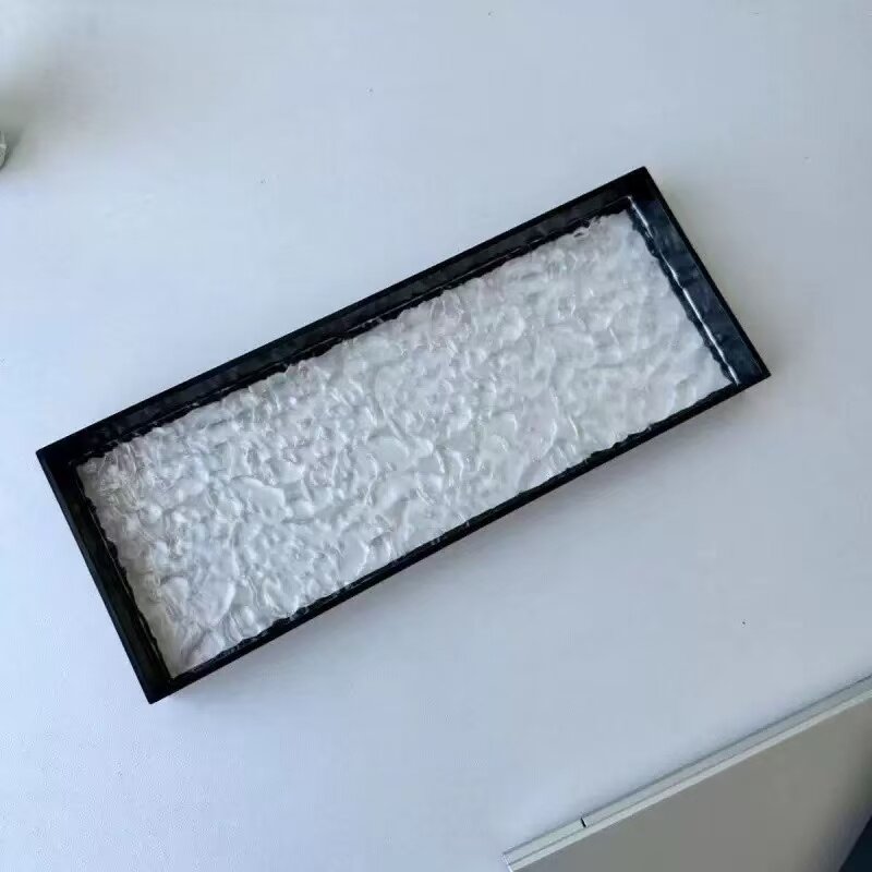 Акриловый поднос RBXC для ванной, Glacier 30X11X3CM，Ароматическая полка，волна