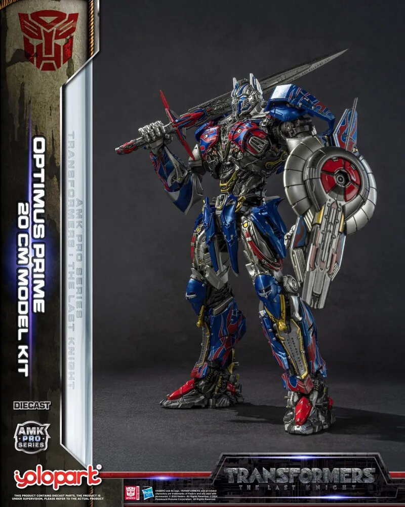 Трансформеры игрушки YOLOPARK TRANSFORMERS The Last Knight AMK PRO Series Optimus Prime 20cm сборная модель робота экшн-фигурка