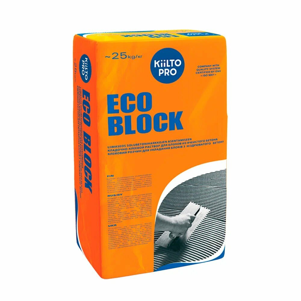 Клей для газобетона Kesto "Eco Block", морозостойкий, серый, 25кг