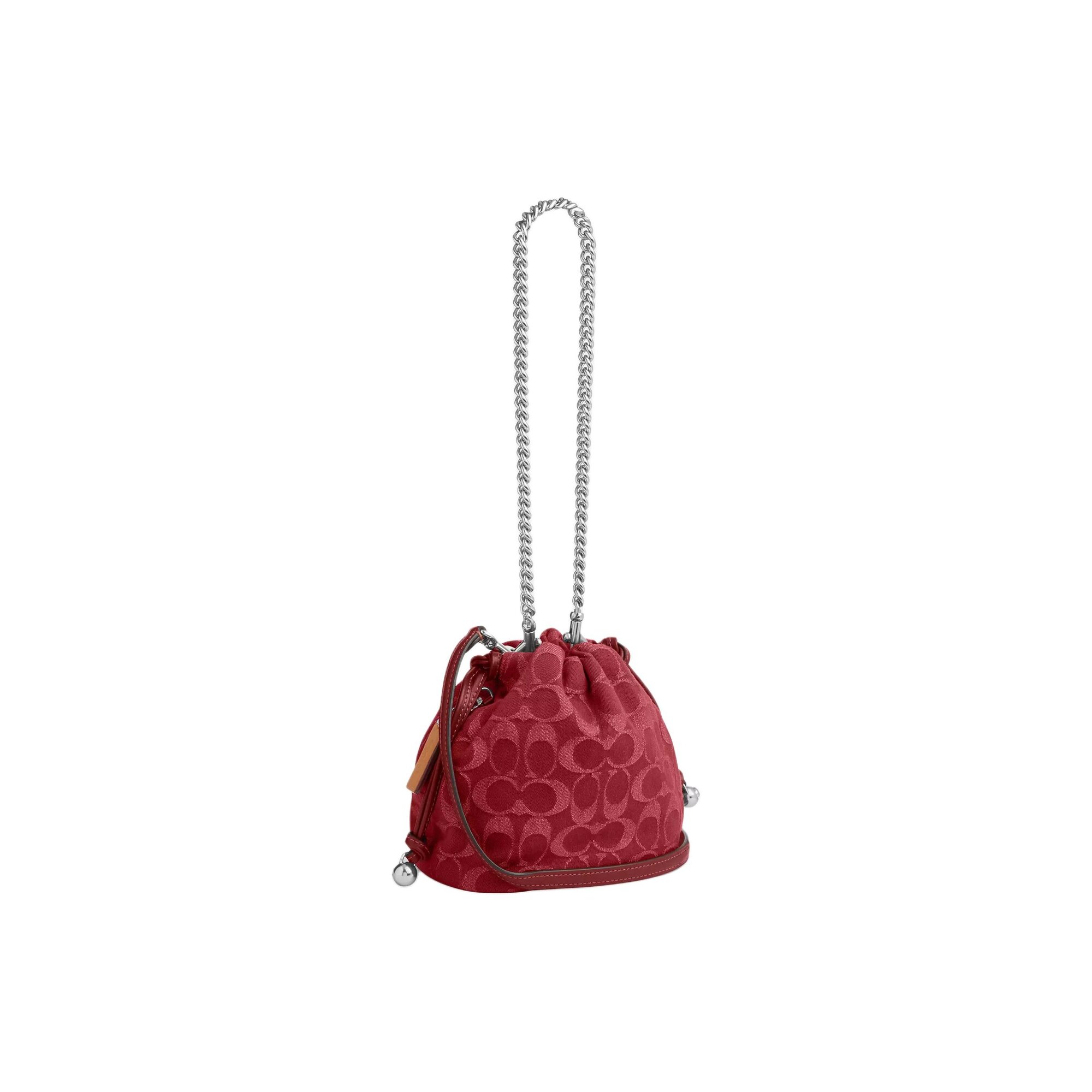 Сумка Coach, фактура тиснение, red — фото 1