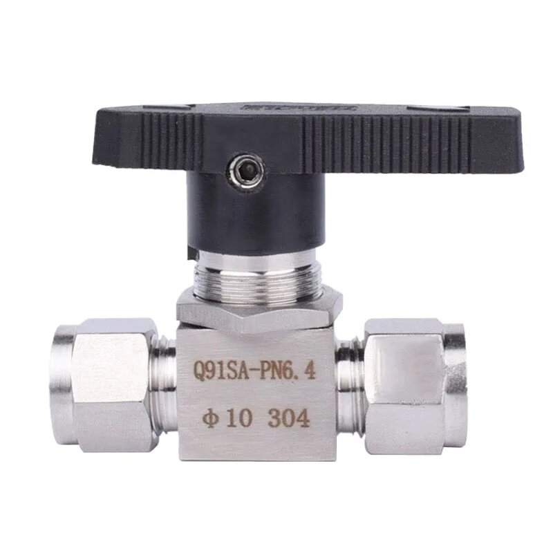Компрессионный прямой шаровой кран из нержавеющей стали 304 10mm