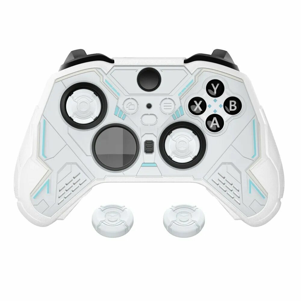 PlayVital силиконовый чехол Stellar Mecha для Xbox Elite Series 2 / Core, противоскользящий, с накладками на стики, белый