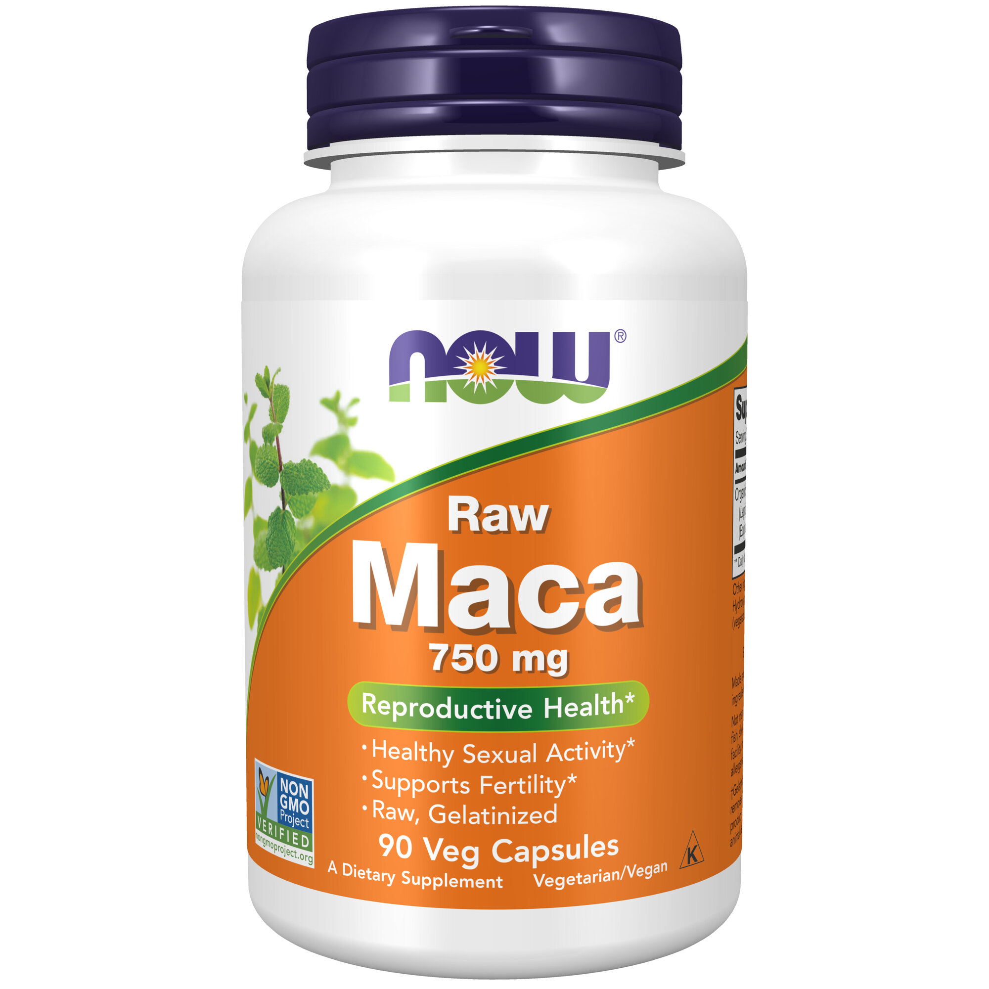 NOW Maca 750mg, Мака, 90 капсул, Витамины для мужчины, для потенции, повышение тестостерона, от простатита