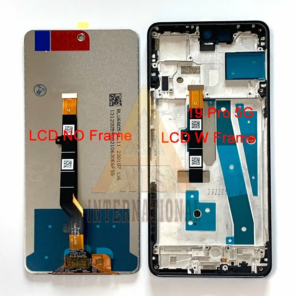 Дисплей для Infinix Tecno Neo 19, 19 Pro, Spark 10, 10C, 10 Pro, с рамкой, черный