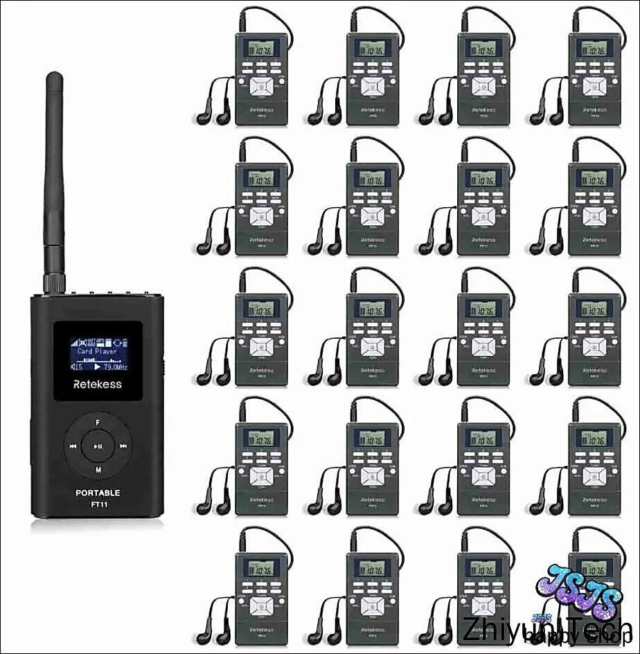 Система голосового вещания, Радиогид система на 20 экскурсантов Radiosync SGTR, 1 передатчика, 20 приемников